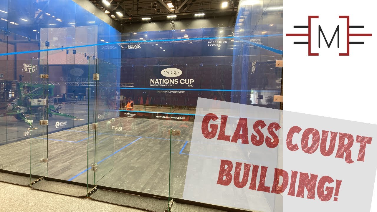 Glass squash court build - ASB GlassShowCourt New Zealand Open 2022 ...