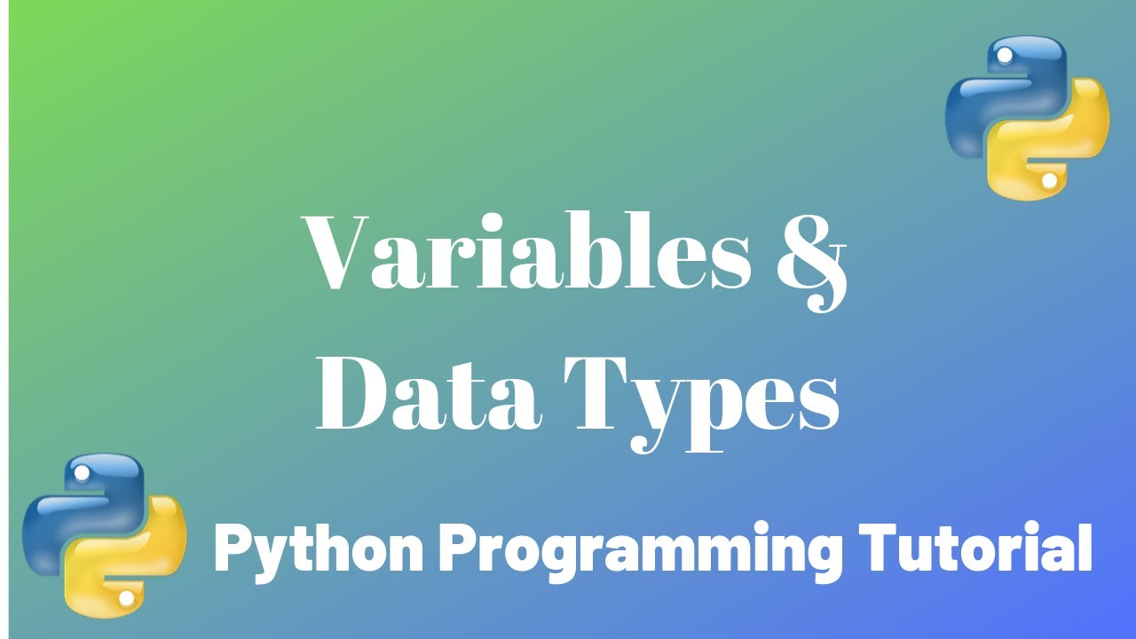 Variables And Data Types Python Programming Youtube 2377