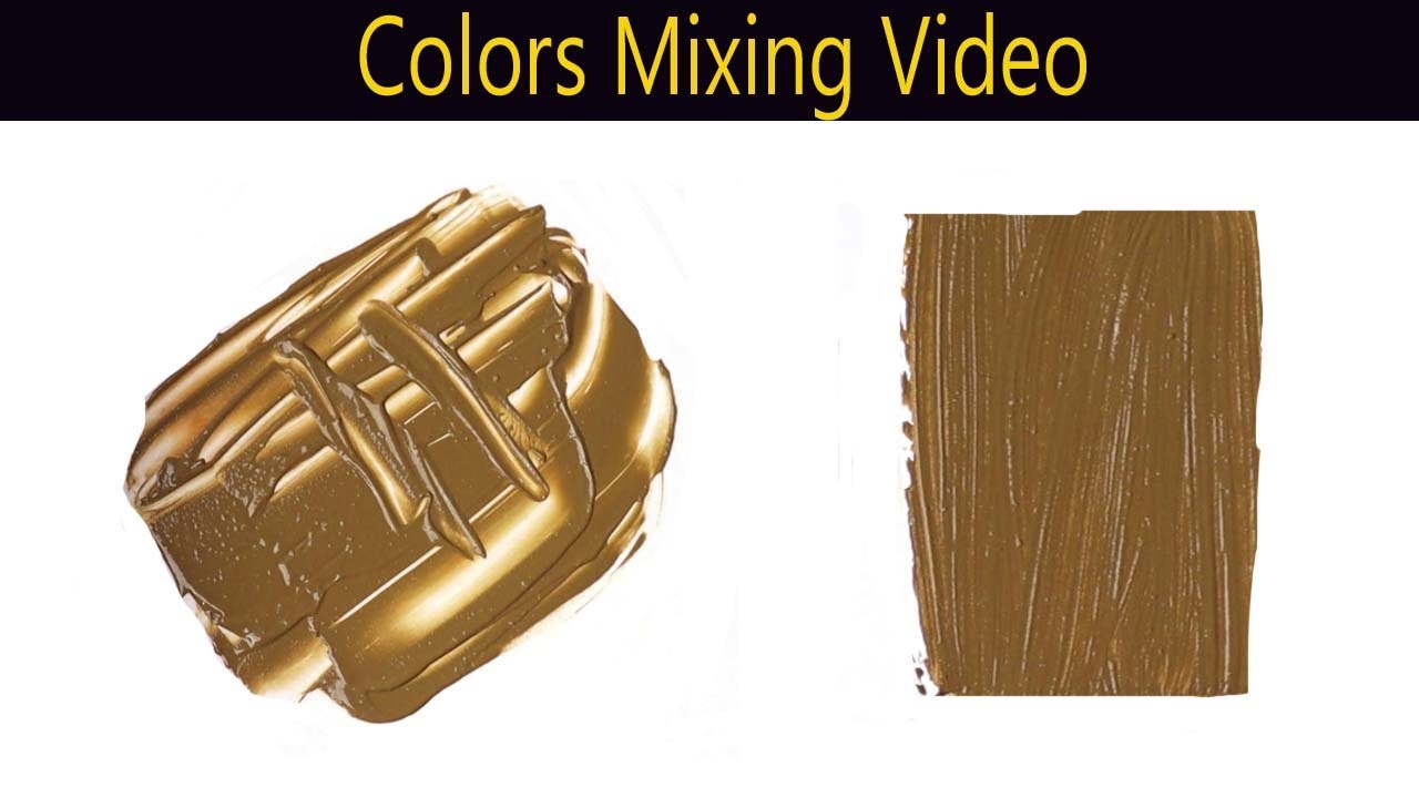 Which Three Colors Mix To Make Metallic Bronze Color - YouTube