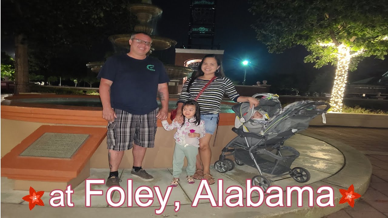 Quick stop at Downtown Foley, Alabama, night trip - YouTube