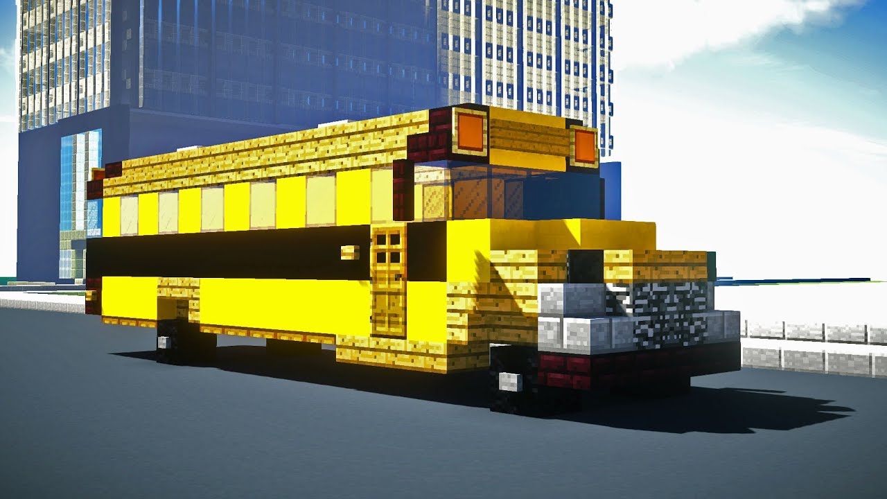Minecraft American School Bus Tutorial Youtube