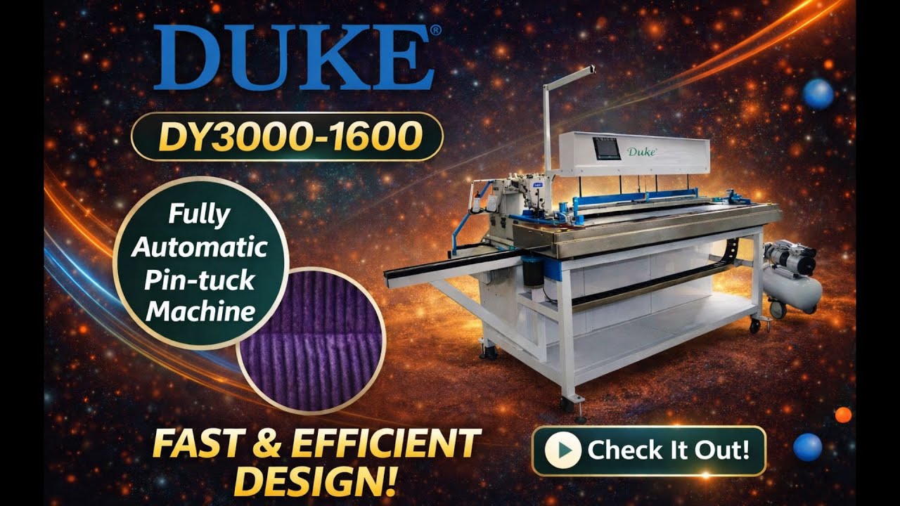 Fully Automatic Pin Tuck Machine | Duke DY3000-1600 | High Speed ...