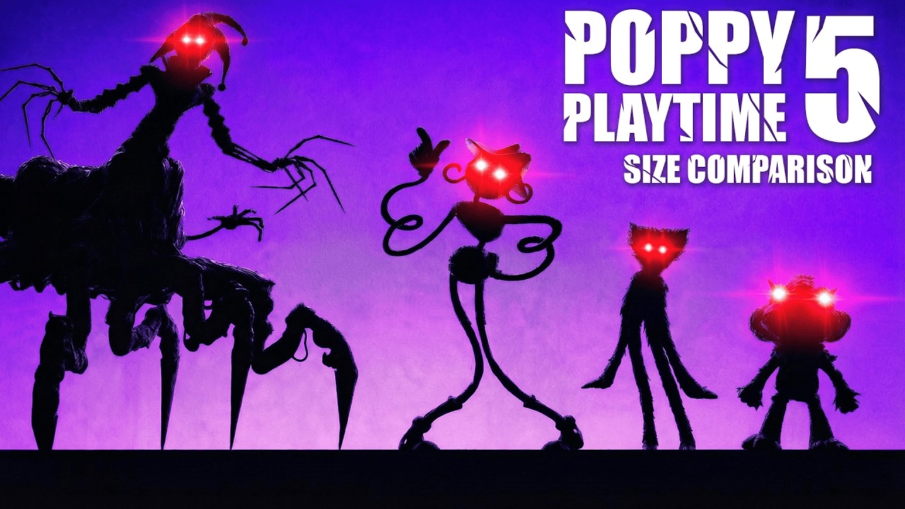 POPPY PLAYTIME Chapter 5 Creatures Size Comparison (+Sounds) - YouTube