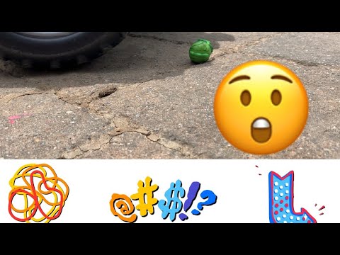Satisfying running over items with car! - YouTube