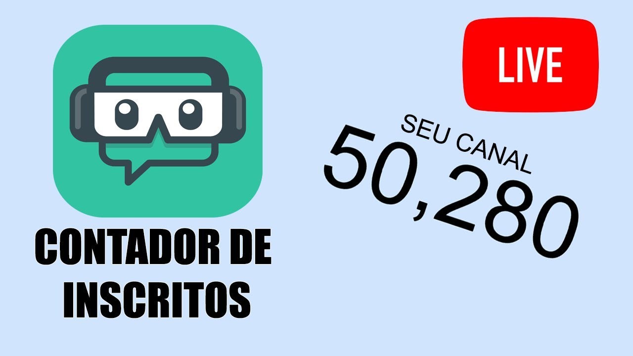 Como Colocar Contador de Inscritos na Sua Live |Pc Fraco - YouTube