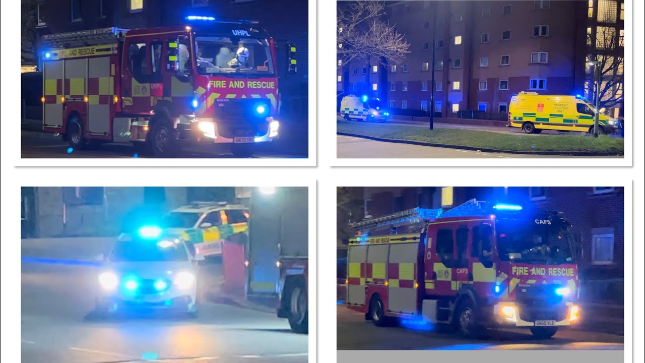 *BIG RESPONSE* HFRS NEW PUMPS & SCAS HART RESPOND TO A HIGH RISE FIRE ...