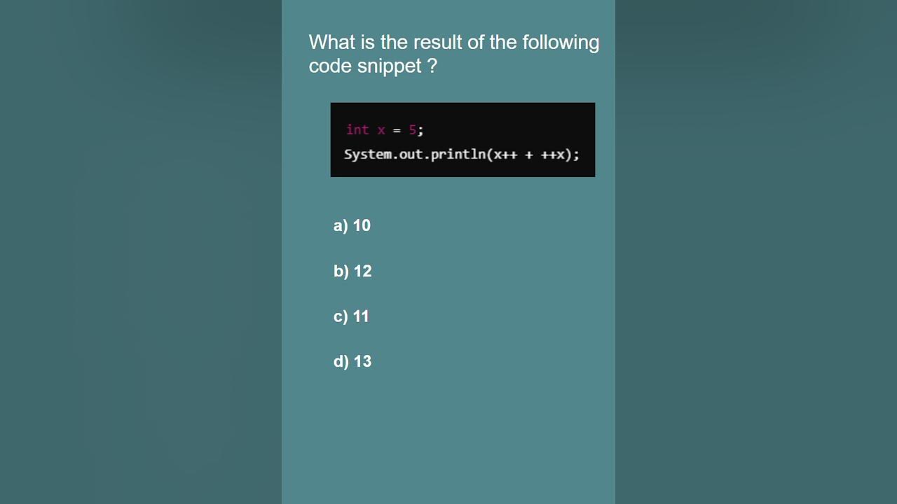 Java Quiz Question 1 Javaprogramming Java Quiz Coding Programming