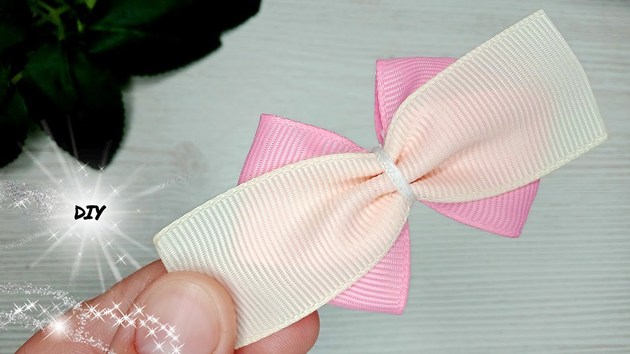 DIY Simple Mini bow| Hair accessory| Ribbon Bow - YouTube