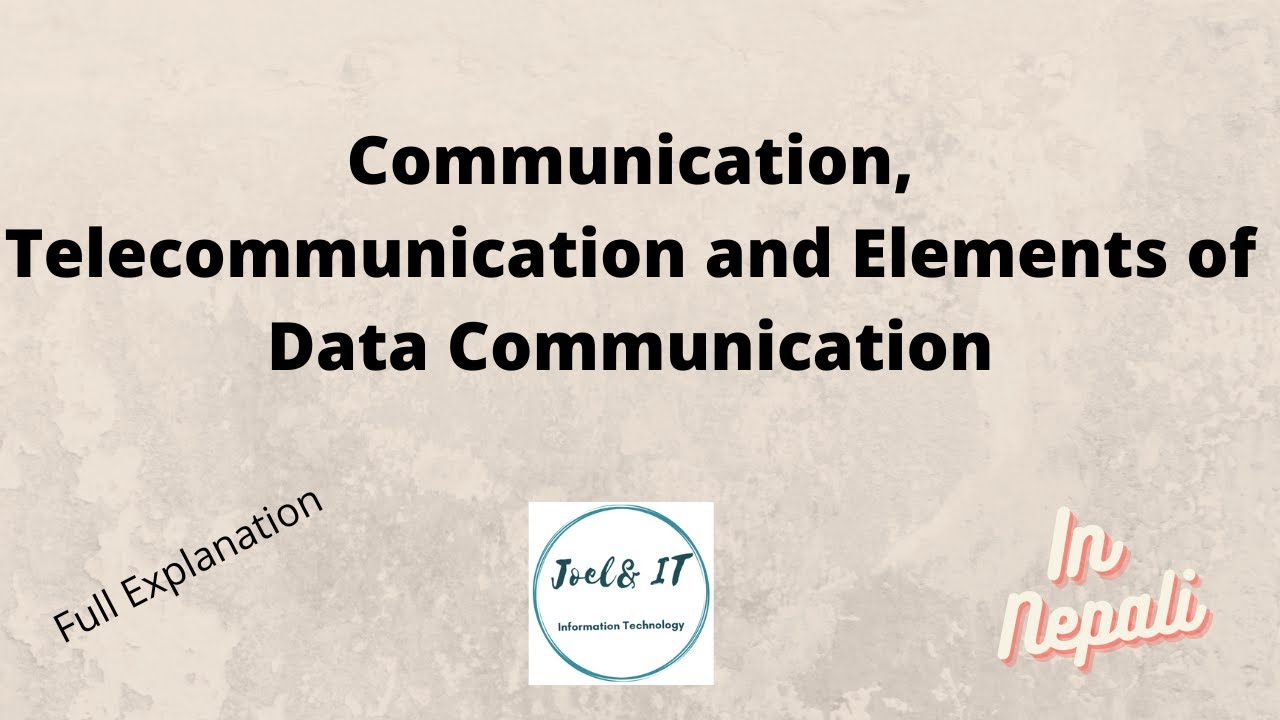 Communication Telecommunication And Elements Of Data Communication communication-telecommunication-and-elements-of-data-communication