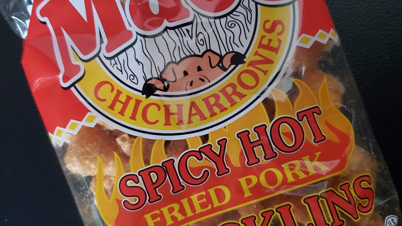 Mac's - Spicy Hot Cracklins (chicharrones) - YouTube