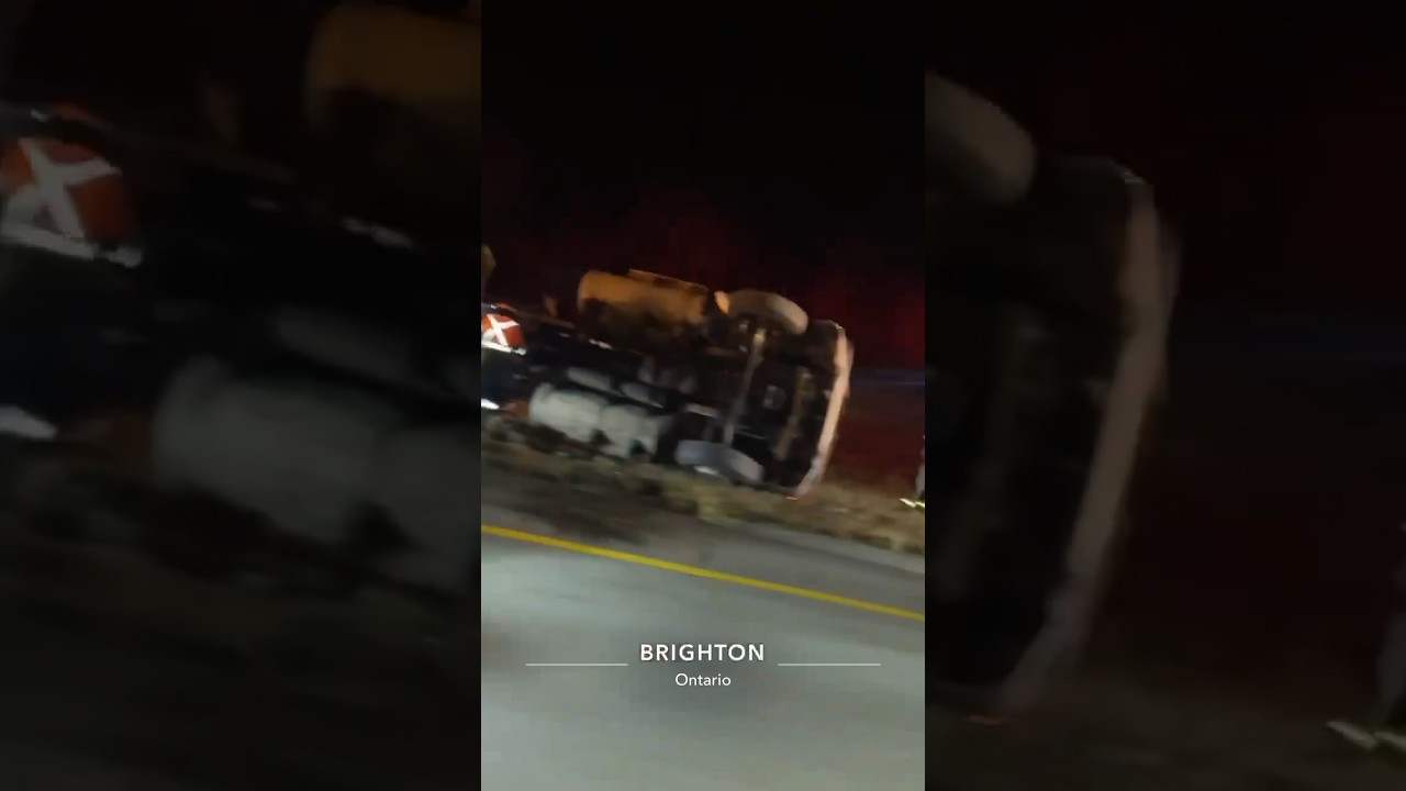 Hwy 401 Accident Brighton - YouTube