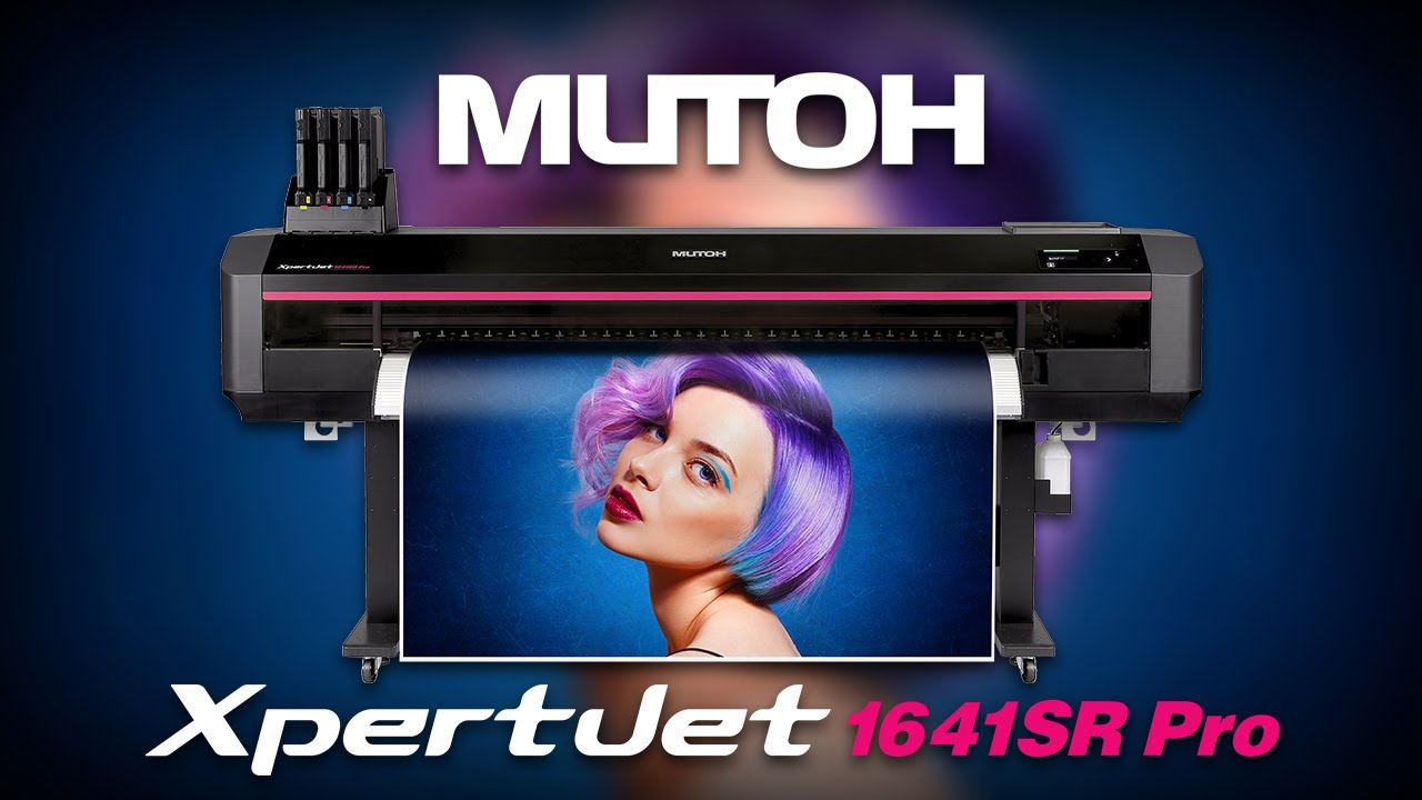 MUTOH XpertJet-1641SRP Eco-Solvent Vinyl Printer - YouTube