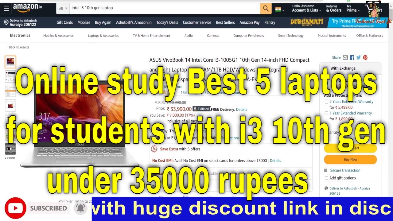 Best five laptop for online study with intel i3 10th gen | online study ...