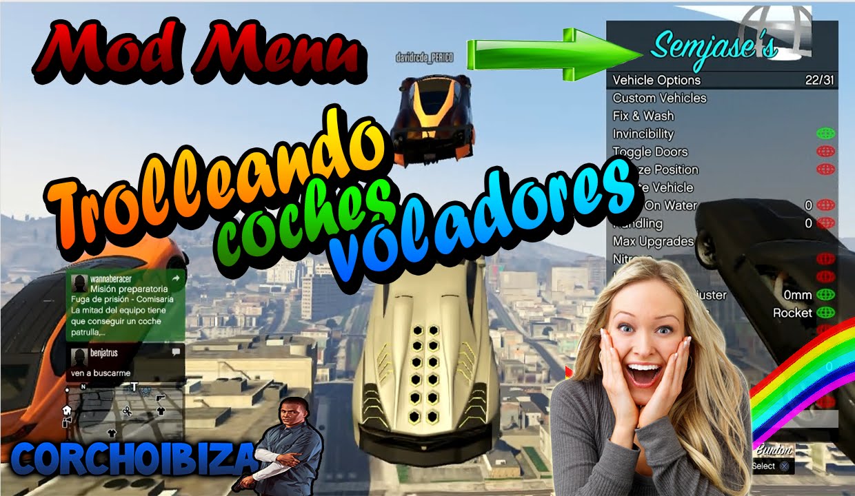 GTA 5 - Trolleo alucinante , coches venir a mi WTF !!! - YouTube