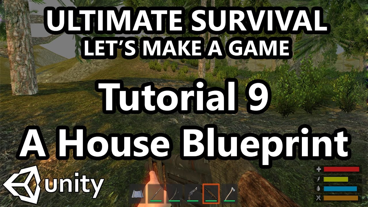9. Unity Tutorial - How to make a Survival Game - Making a House ...