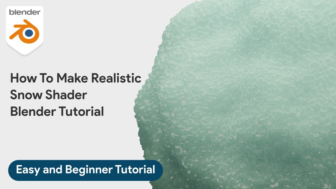 How To Make Realistic Snow Shader In Blender Blender Tutorial Youtube