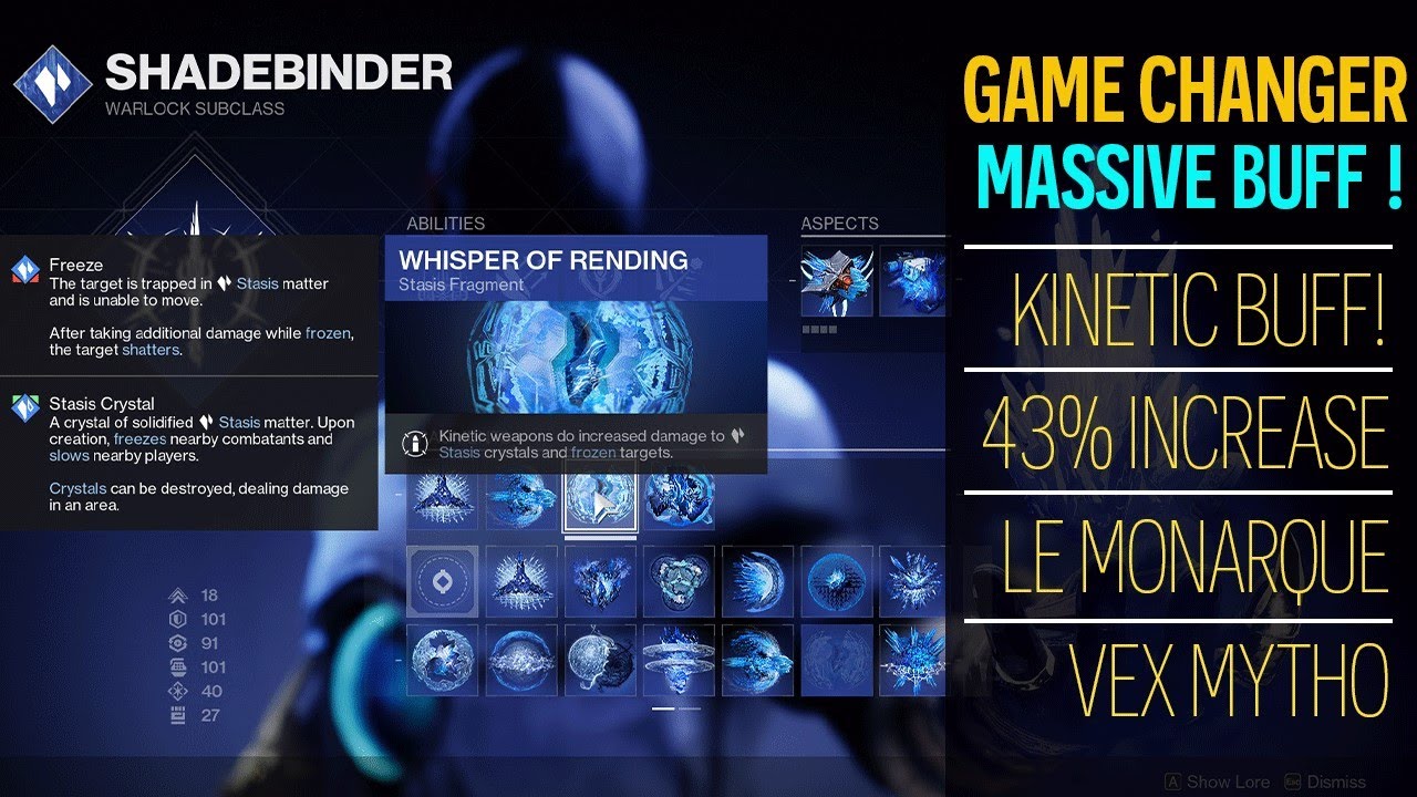 Huge Buff That's gone under the radar! Stasis Build Whisper of Rending ...