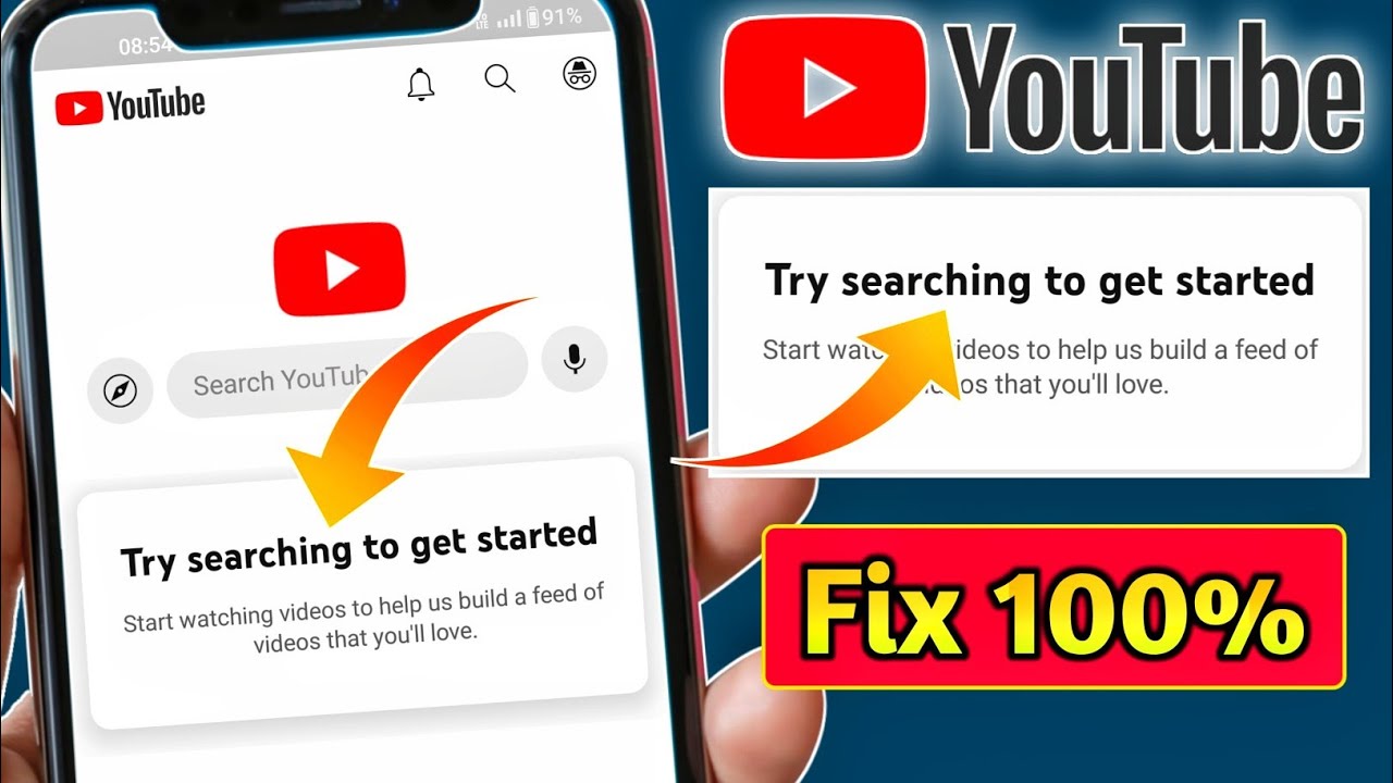 š„ Youtube Try Searching To Get Started Problem Try Searching Get Started Youtube Fix Youtube