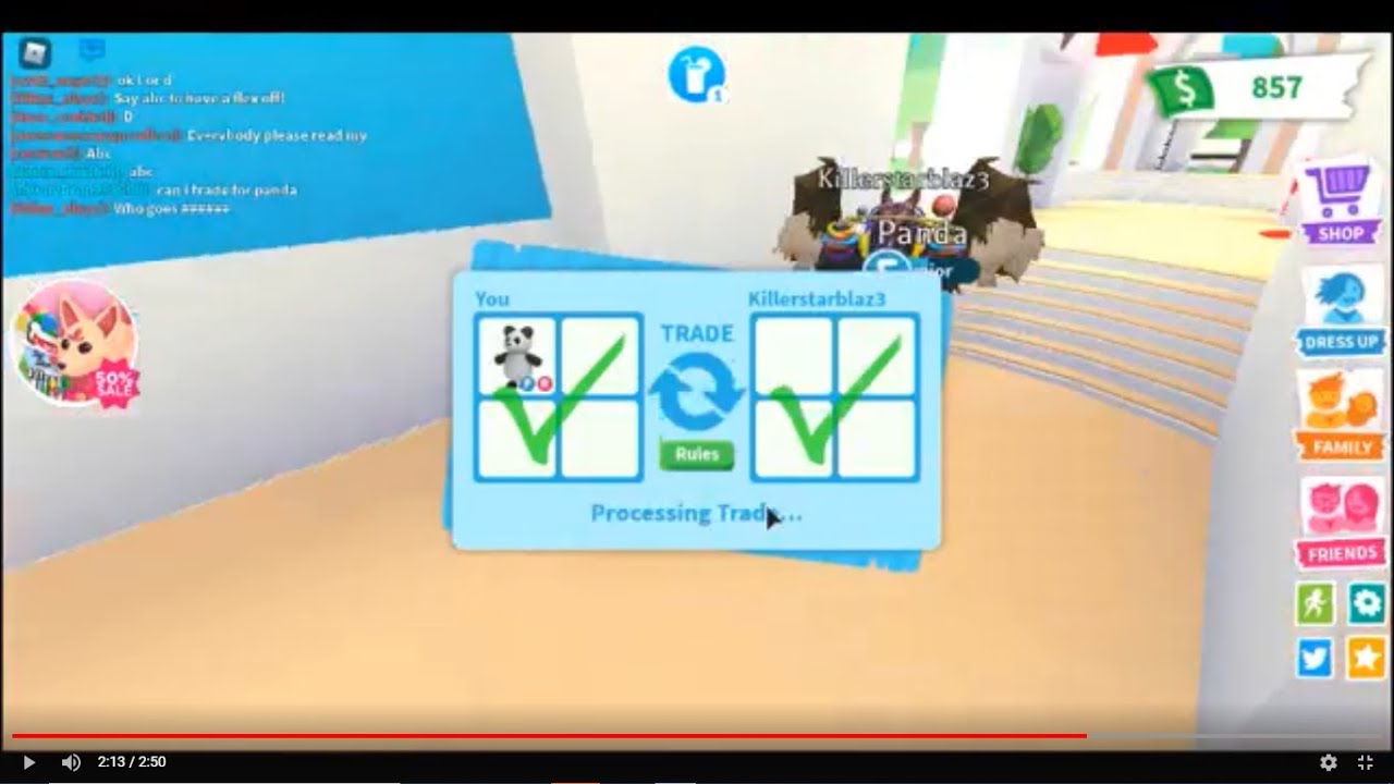 Giving out my Fly Ride Panda in Adopt me roblox - YouTube