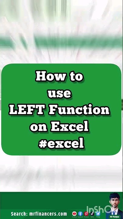 How to use LEFT Function on Excel #exceltips #exceltutorial #excel - YouTube