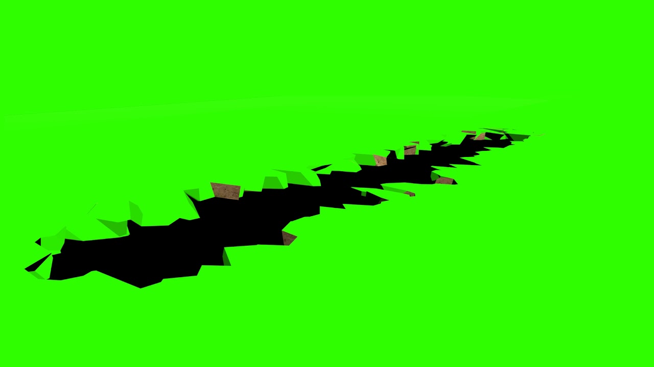 Cracking ground effect|green screen 1 - YouTube