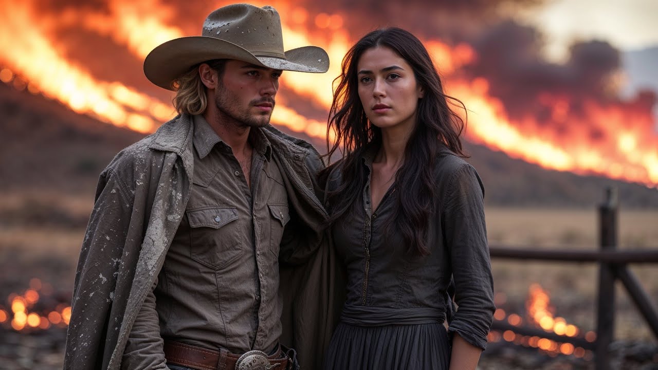 The Fire Spread Through The Valley, The Cowboy Shielded Her With His ...