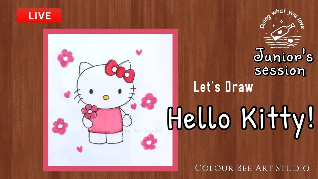 Hello Kitty Drawing Session For Kids | Live Drawing Classes | Colour ...
