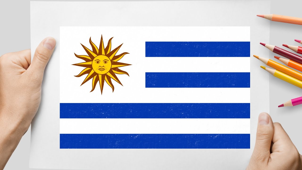 How To Draw Uruguay Flag - Easy Step-by-Step Drawing & Coloring! - YouTube