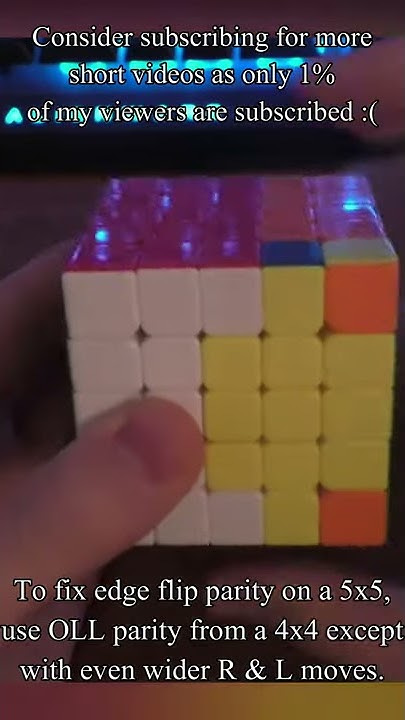 How to fix edge flip parity on a 5x5 - YouTube