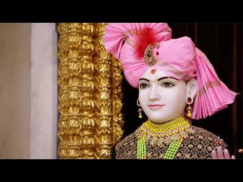 BAPS Swaminarayan Aarti With GADHADA Mandir Darshan - YouTube