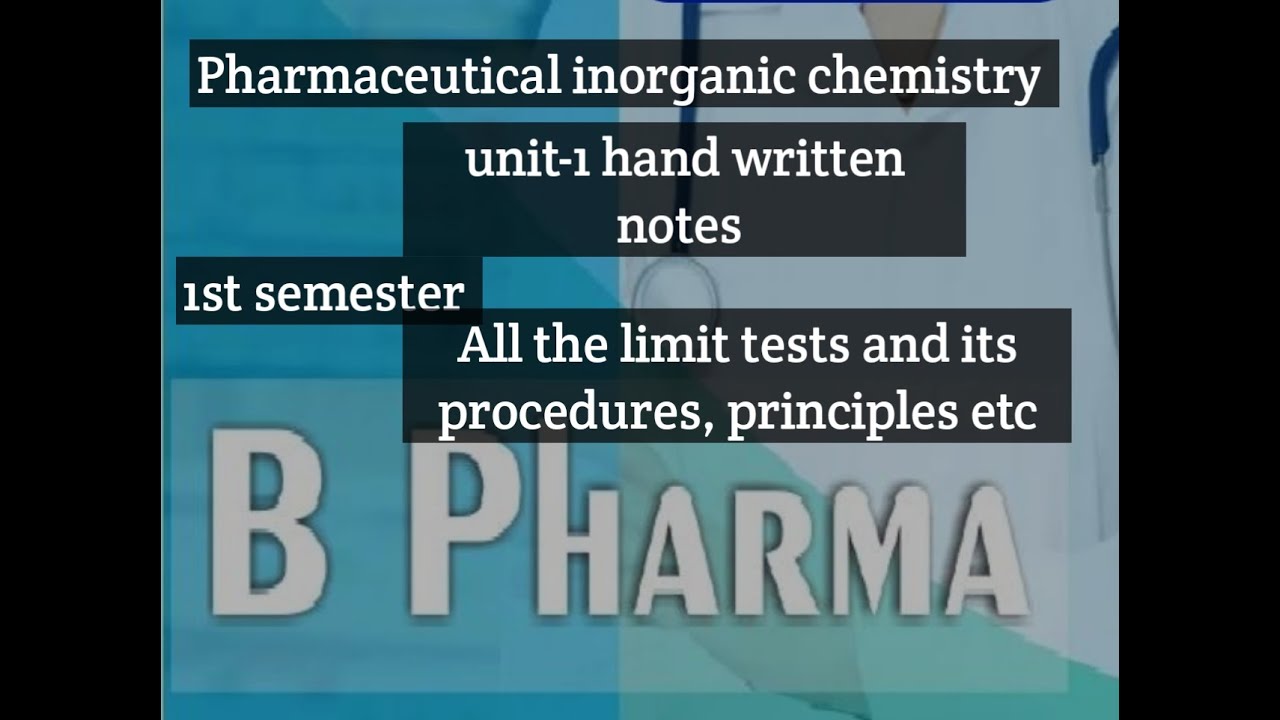 All the limit tests and its procedure,principle etc. (Pioc) and (Pa ...