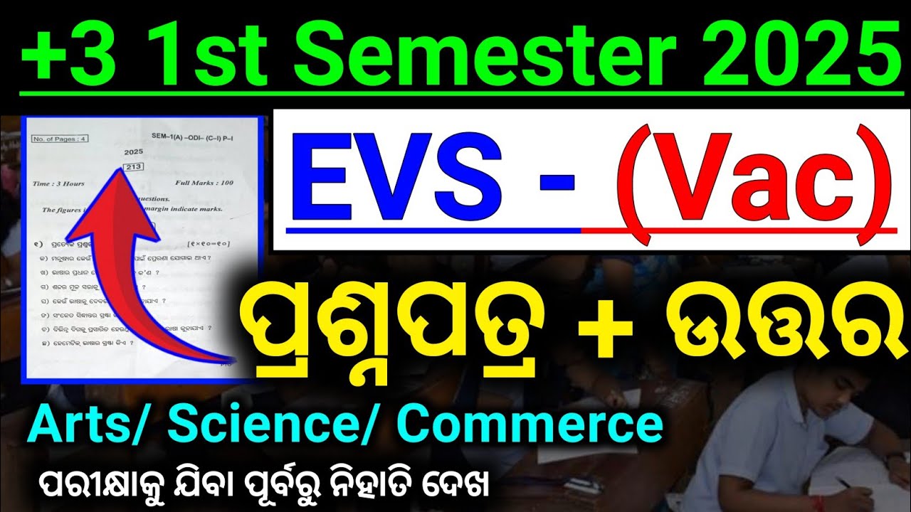 EVS Question Paper NEP 2020 ||Environmental Studies And Disaster ...