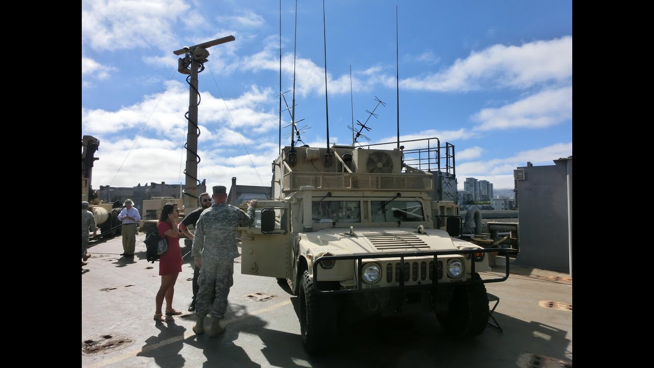 Inside Army Communication Van and remotely controled Naval Radar on MV ...