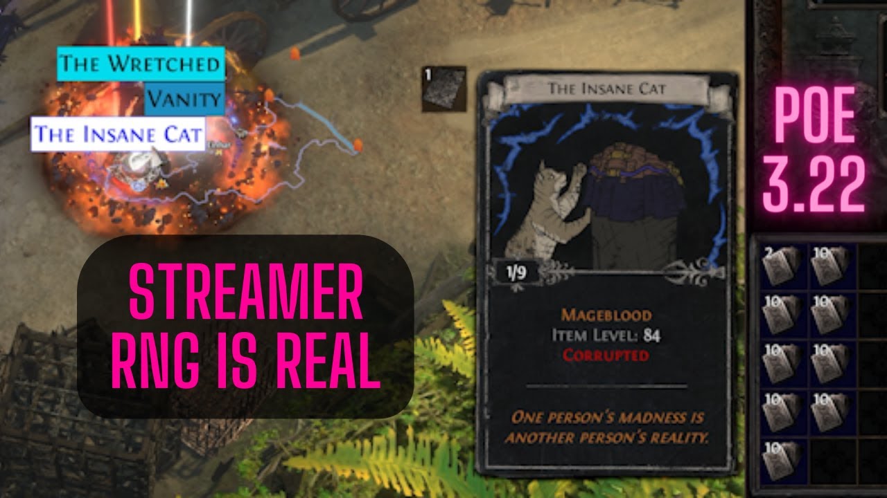 Streamer RNG is Real - My Craziest Divination Card Drop Ever - POE 3.22 ...