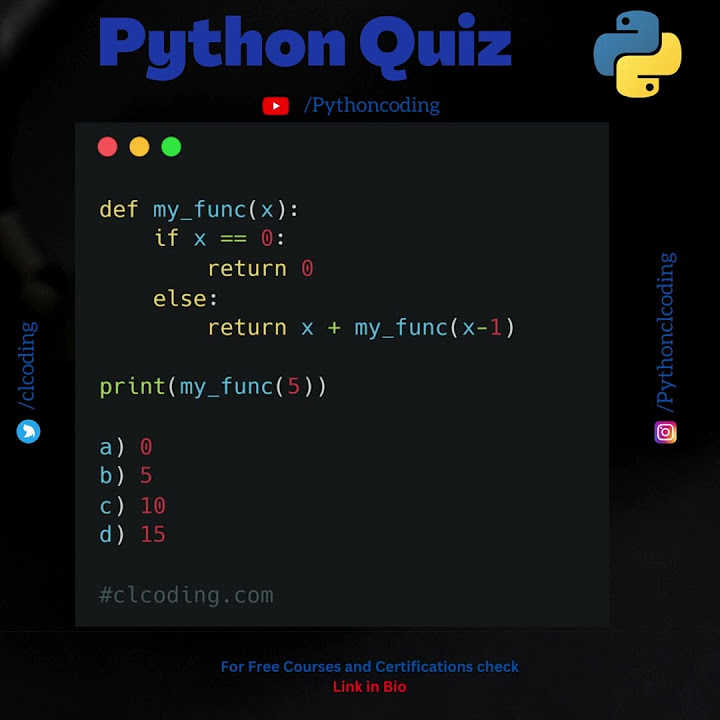 Python Quiz | Day 75 | What is the output of following Python code ? - YouTube