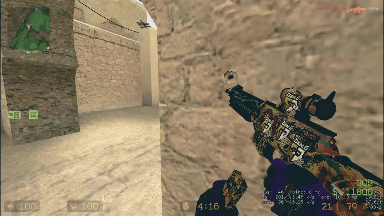 Awesome weapon skins in Counter Strike Source (EMEFAXEprime gameplay ...
