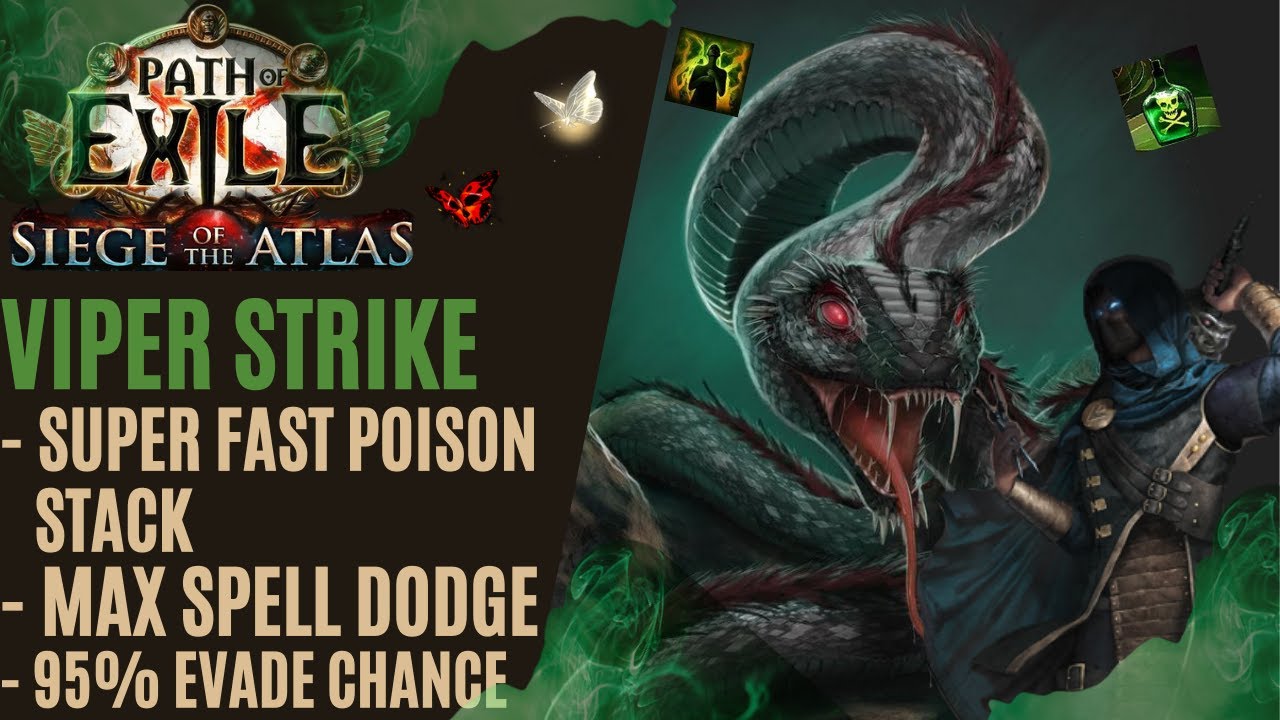 PoE 3.23 - Triple Viper Strike build - Path of Exile Affliction - YouTube
