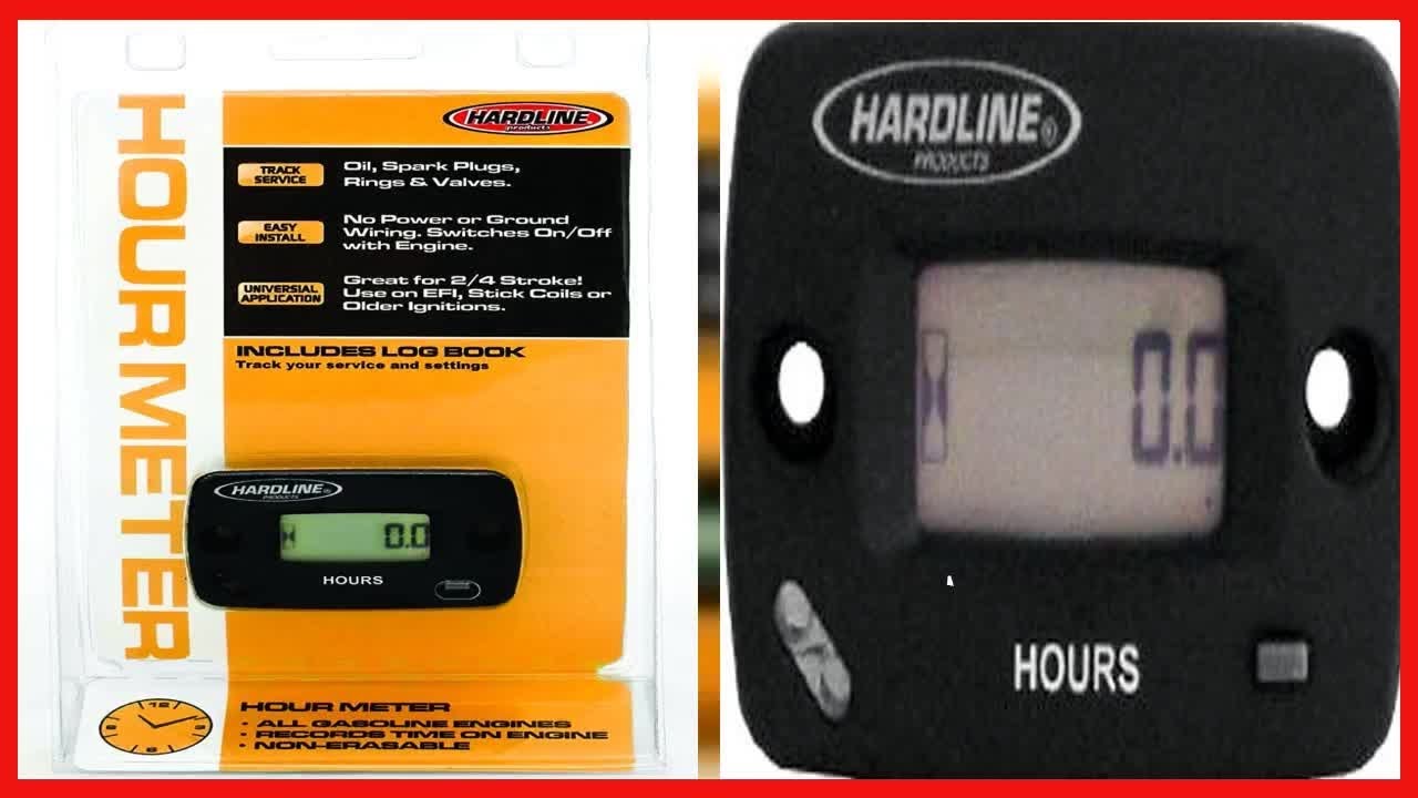 Hardline Products HR-8063-2 Hour Meter,Black - YouTube