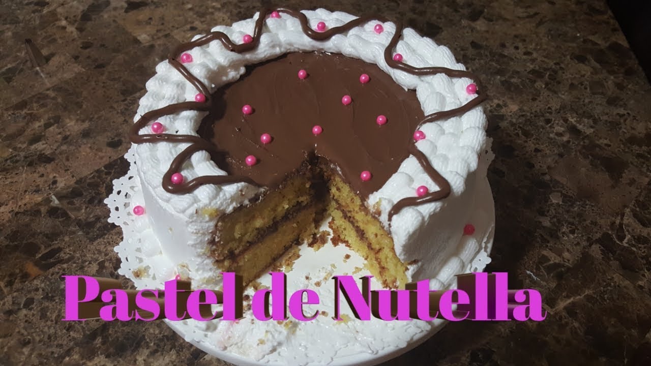 Pastel relleno de Nutella... - YouTube
