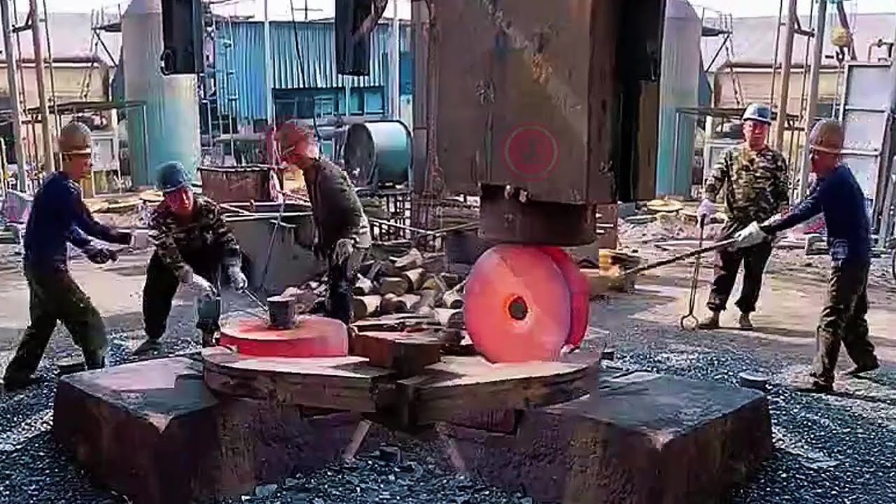 The Process Of Creating Flanges Using Iron Billet P218 - YouTube