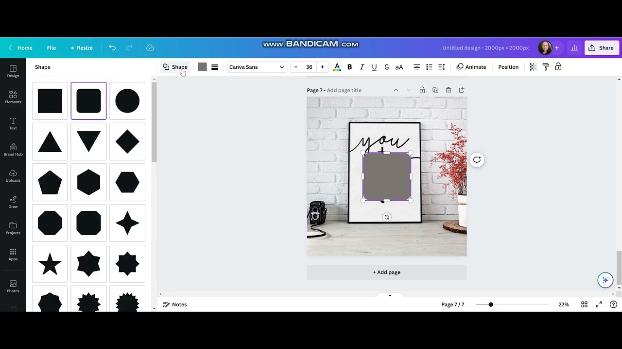 Canva Element Square - YouTube