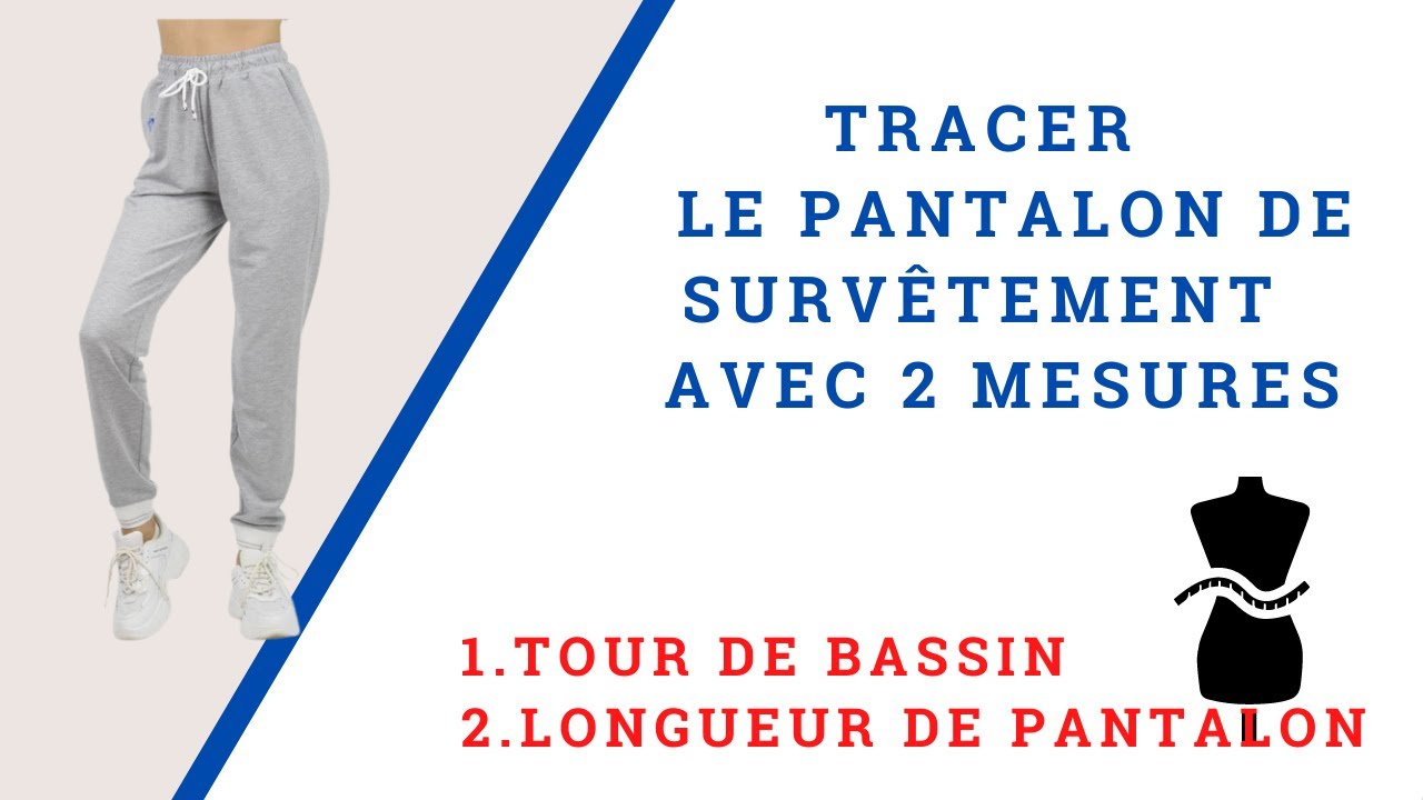 Tracer le patron de base de pantalon de survêtement - YouTube