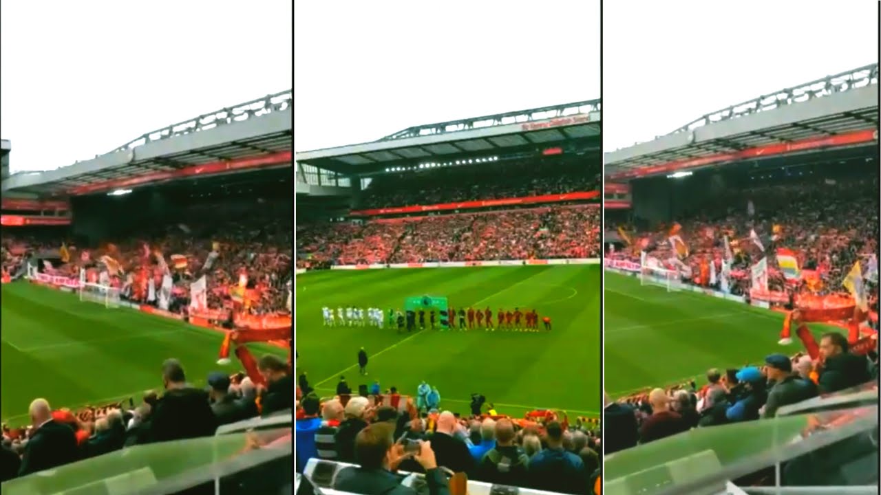 The Atmosphere at Anfield ; You'll Never Walk Alone - YouTube
