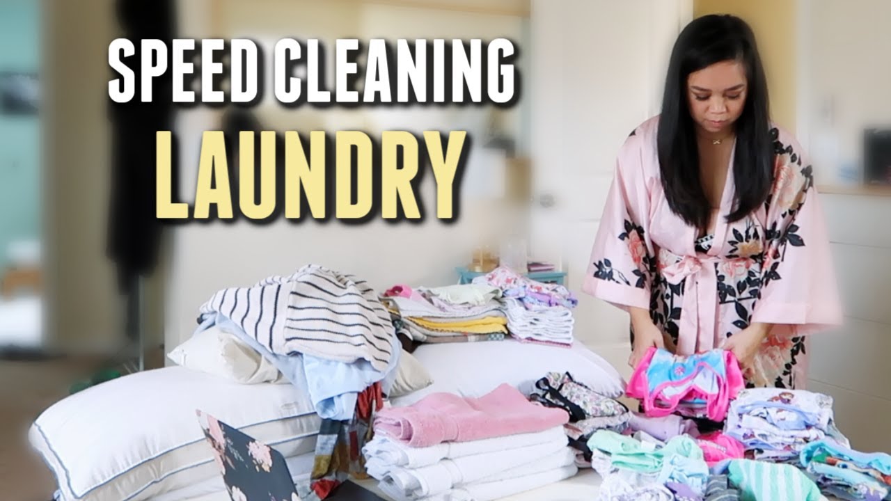 Speed Cleaning Laundry ALL DAY! - itsjudyslife - YouTube