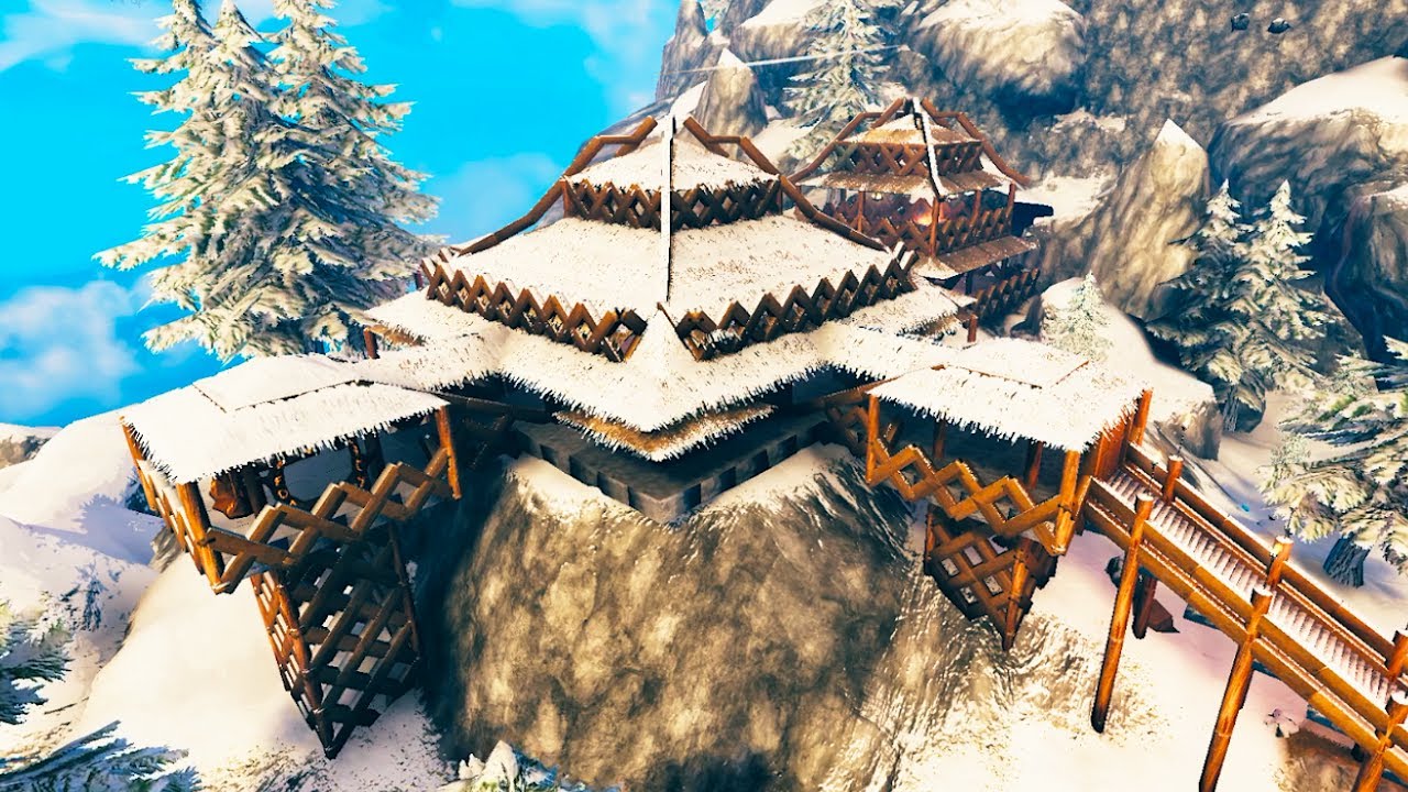 Snow Mountain House in Valheim - YouTube