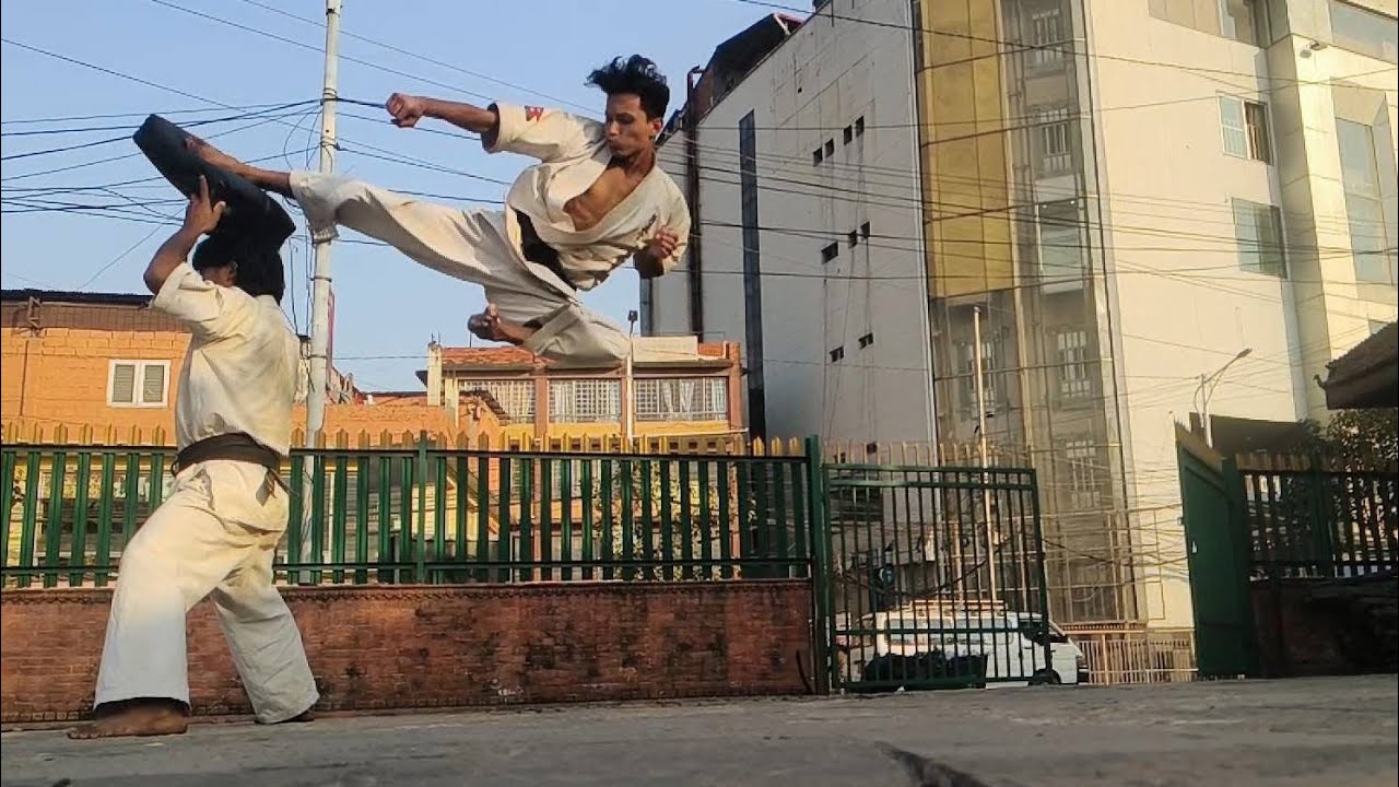 Kyokushin Karate: Mastering the Yoko Tobi Geri in Kathmandu's IKO KWW ...