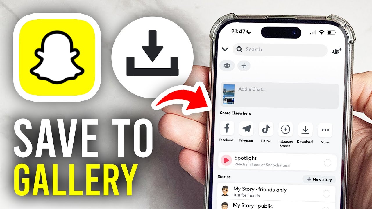 How To Save Snapchat Photos To Gallery - Full Guide - YouTube