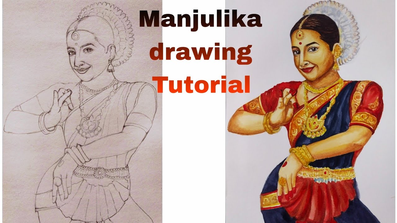 Manjulika drawing 🖌️ VidyaBalan drawing bhool bhulaiya 3 😍 #art # ...