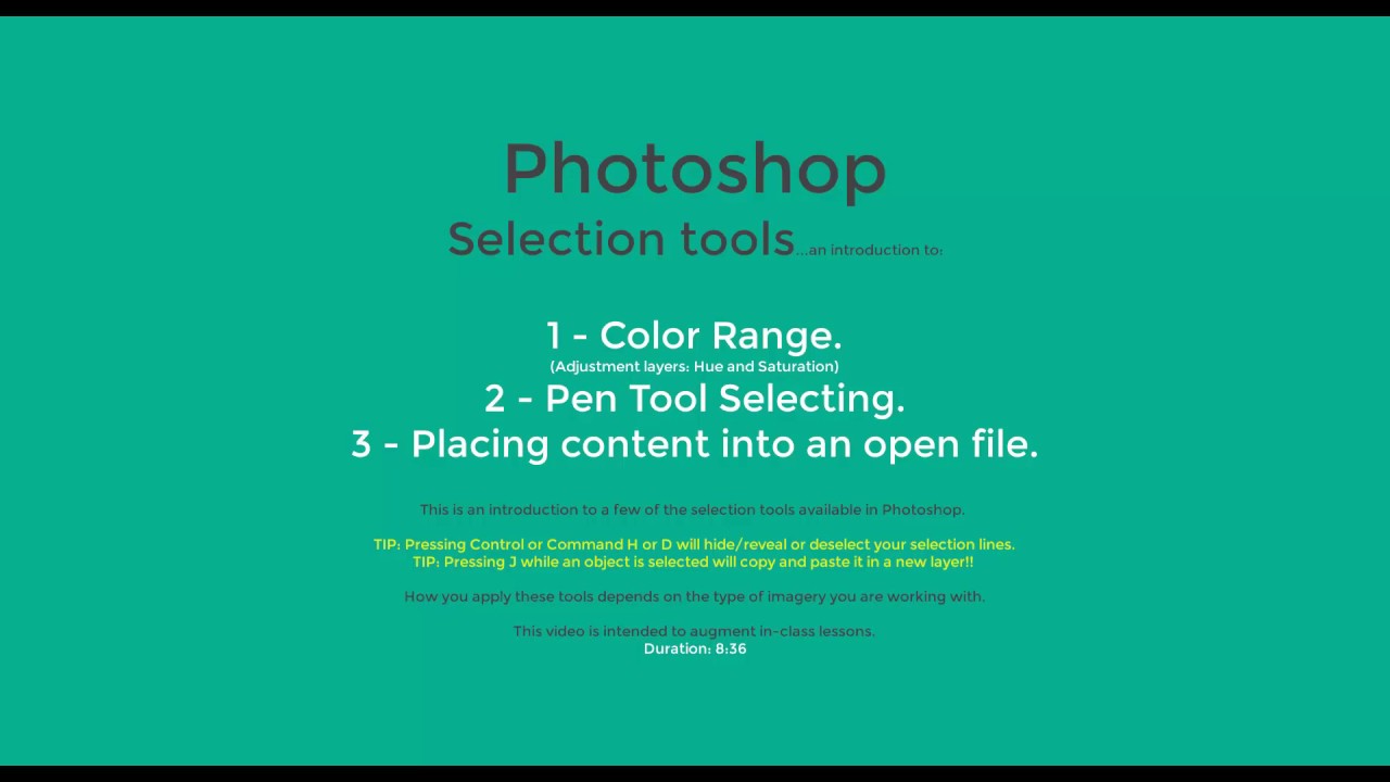 Photoshop Selection Tools: Color Range, Pen Tool + Adjustment layers ...