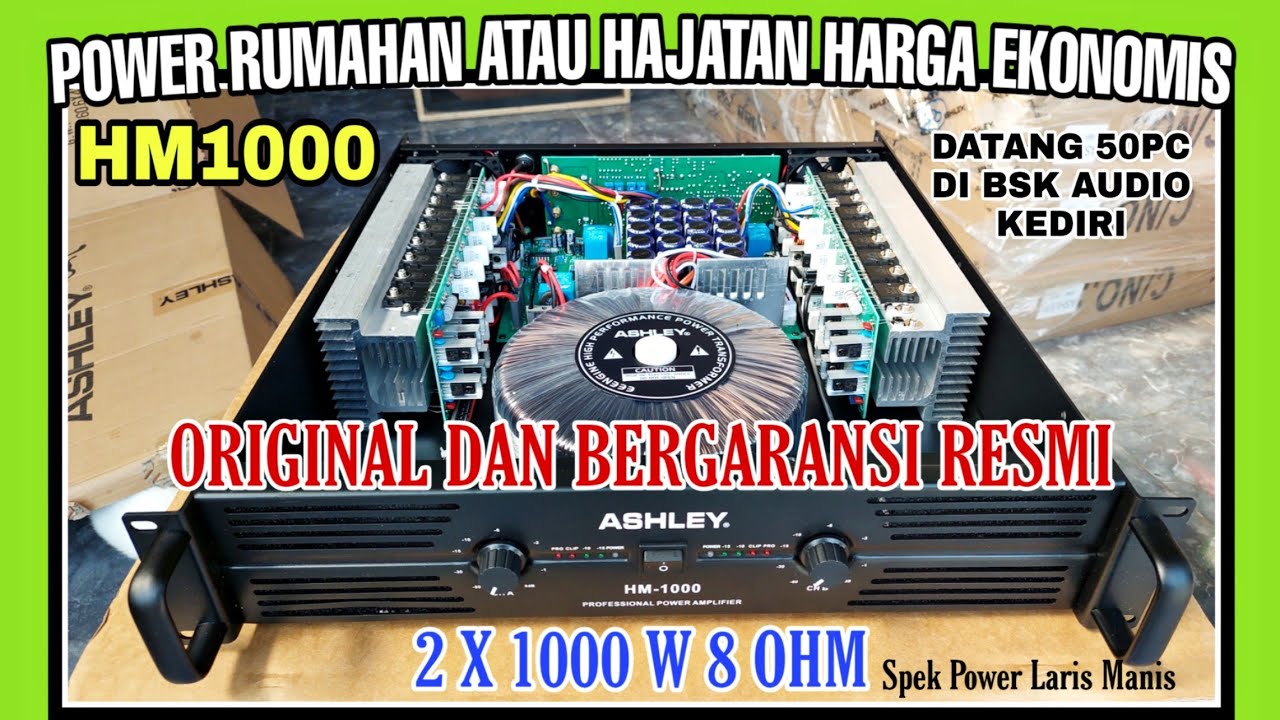 ASHLEY HM1000 UNBOX & REVIEW BY BSK AUDIO // POWER HARGA EKONOMIS ...